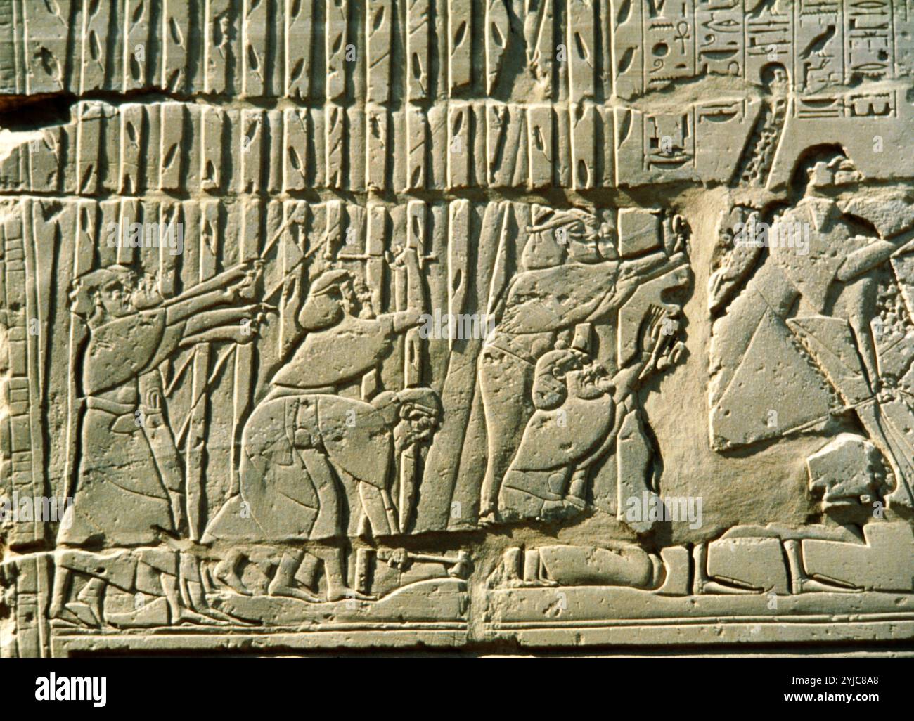 Relief of Battle of Kadesh showing Pharaoh Rameses II in chariot ...