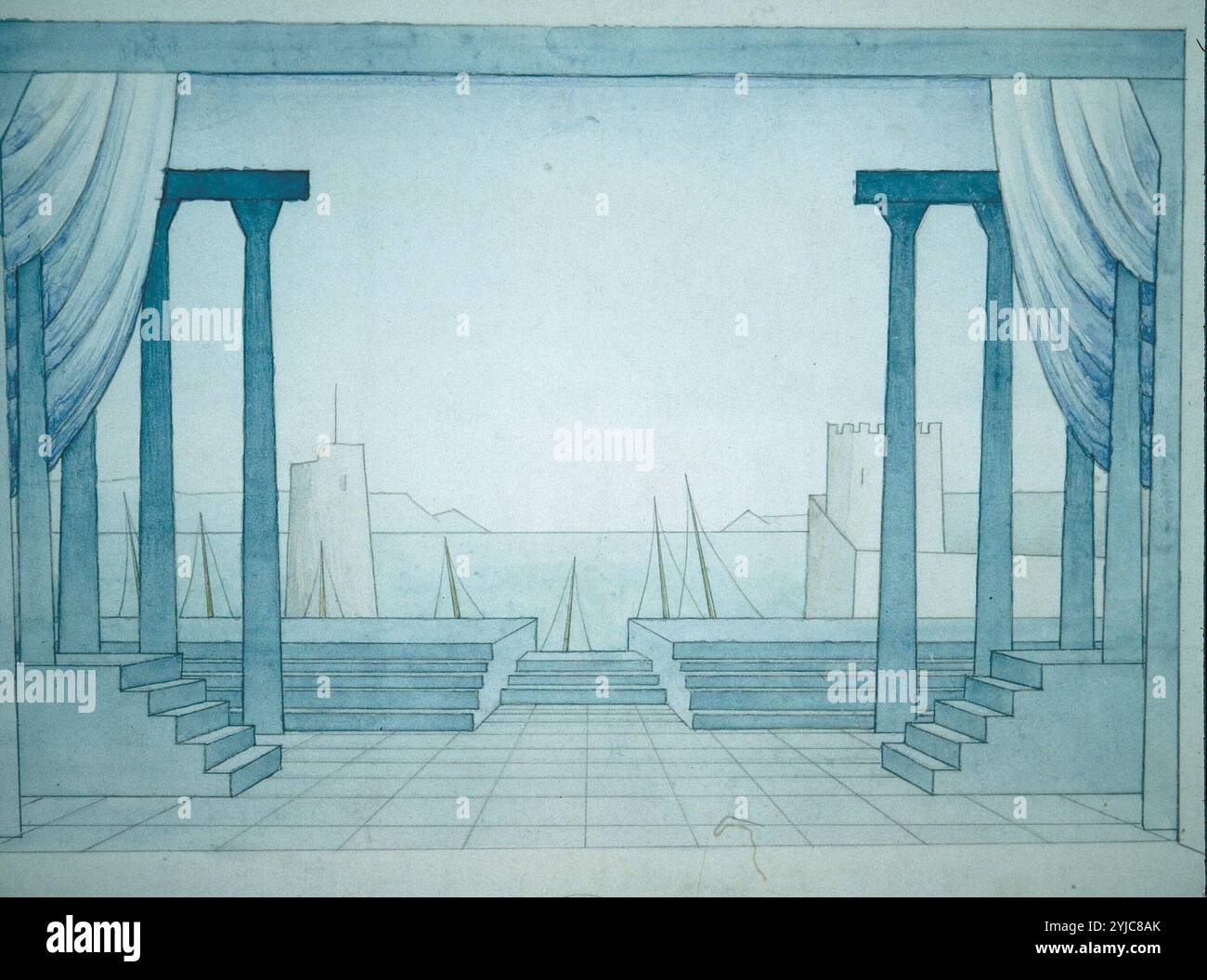 Set design for Mozart Idomeneo by Jan Zrzavy for National Theatre ...