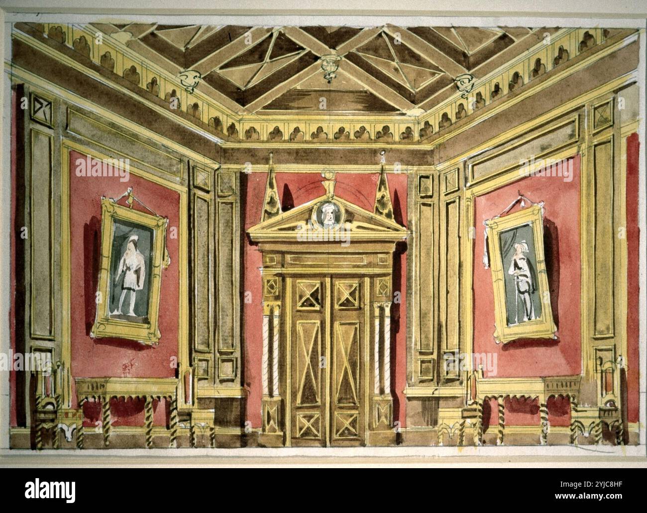 Set design for Mozart "Don Giovanni" by Giuseppe Brioschi. Vienna 1892 ...