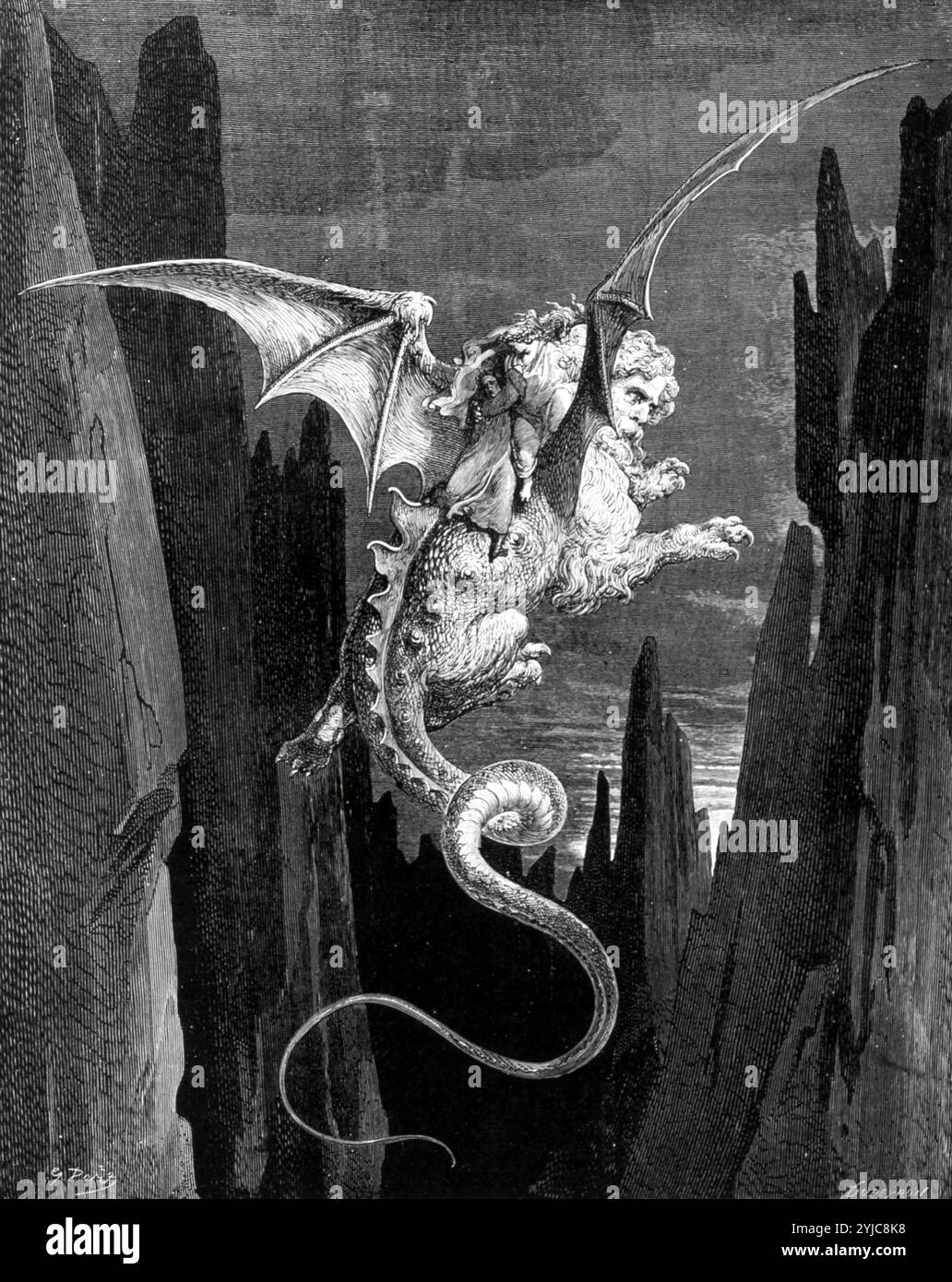 Gustave dore paradise lost dragon hi-res stock photography and images ...