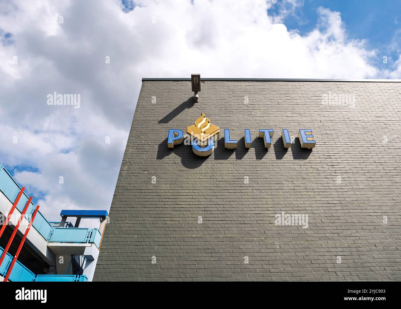 Alkmaar, Netherlands - Aug 30, 2024: Exterior of a Dutch police station ...