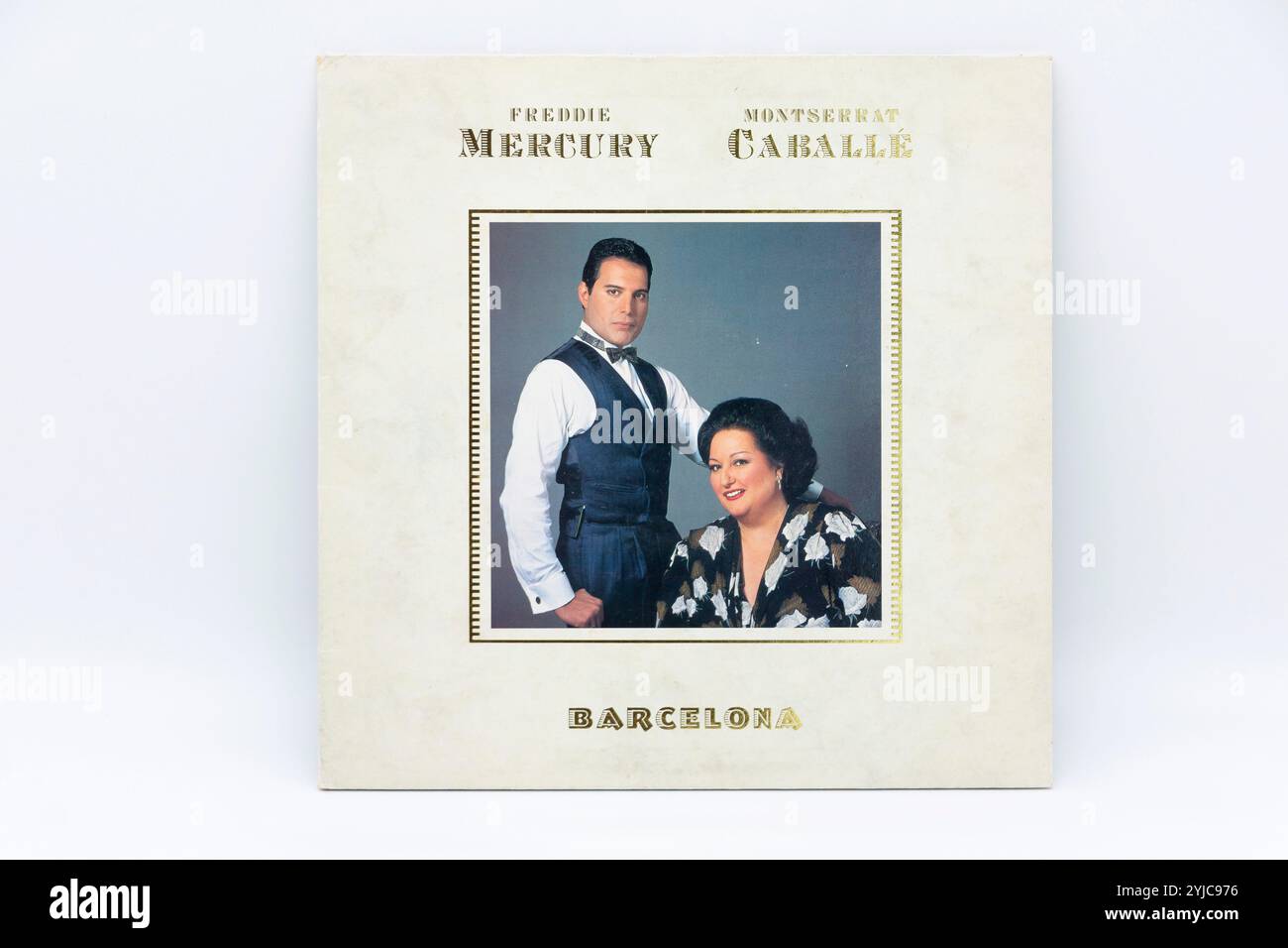 record cover of LP music album Barcelona featuring smiling freddie ...