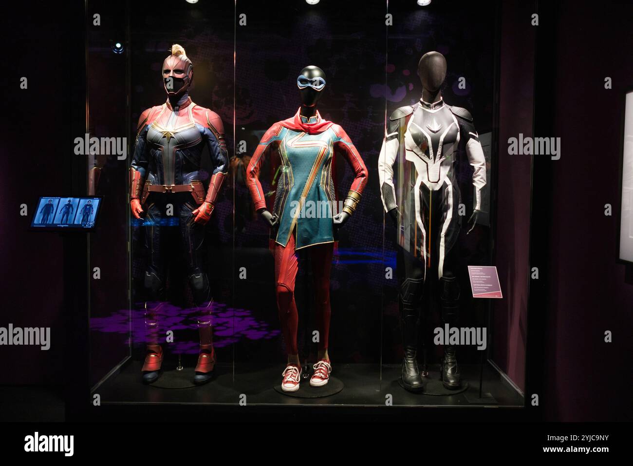 View of the Marvel: Universe of Super Heroes exhibit at MoPop at IFEMA ...