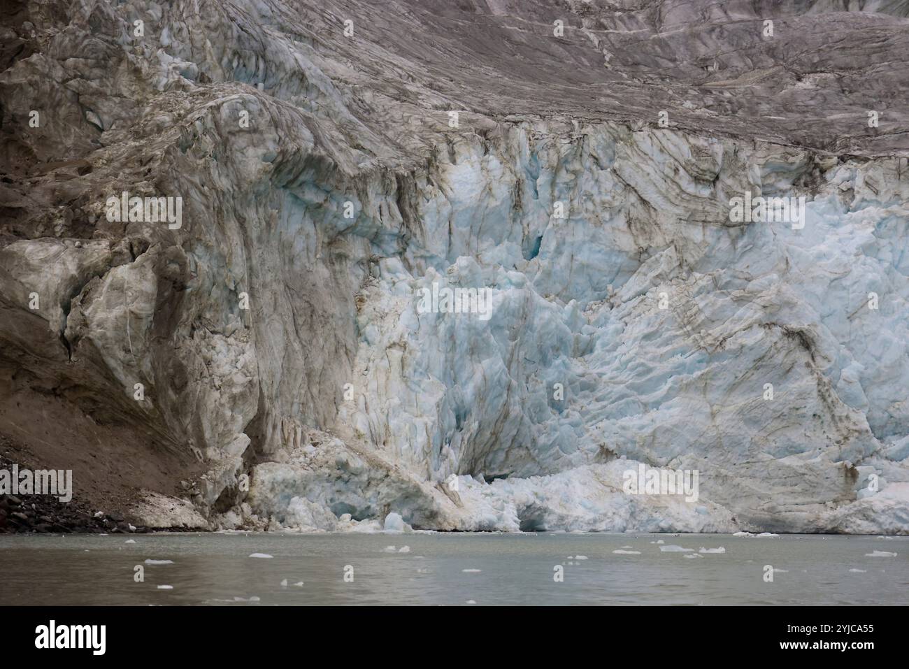 Beautiful Glacier near the Alkefjellet cliffs, Svalbard Stock Photo - Alamy
