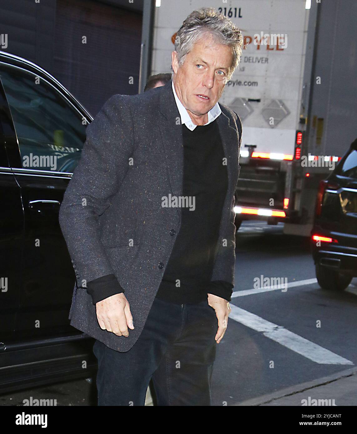 New York, NY, USA. 13th Nov, 2024. Hugh Grant seen at Good Morning ...