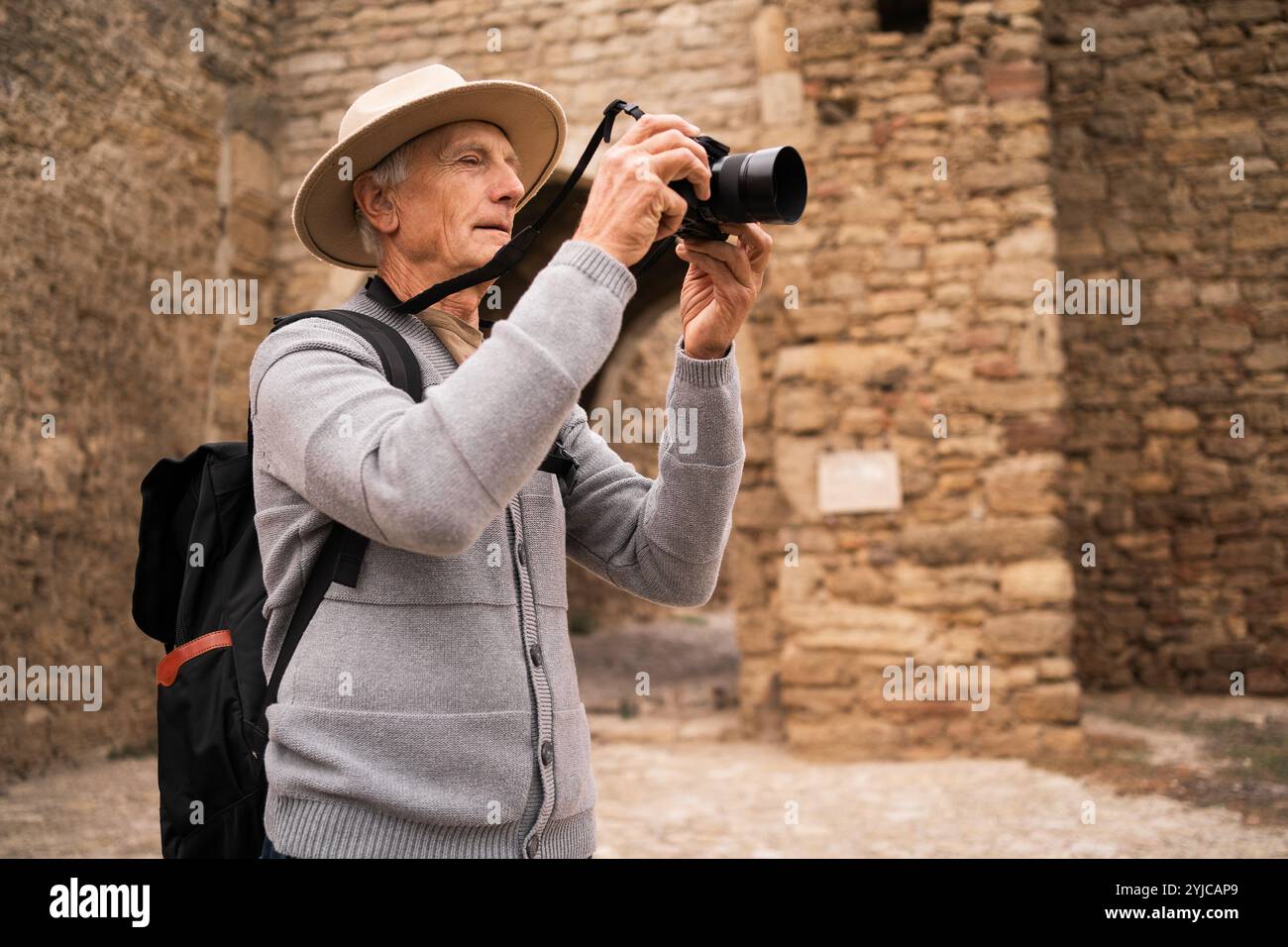 Retired man, passionate photographer and tourist, exploring European ...
