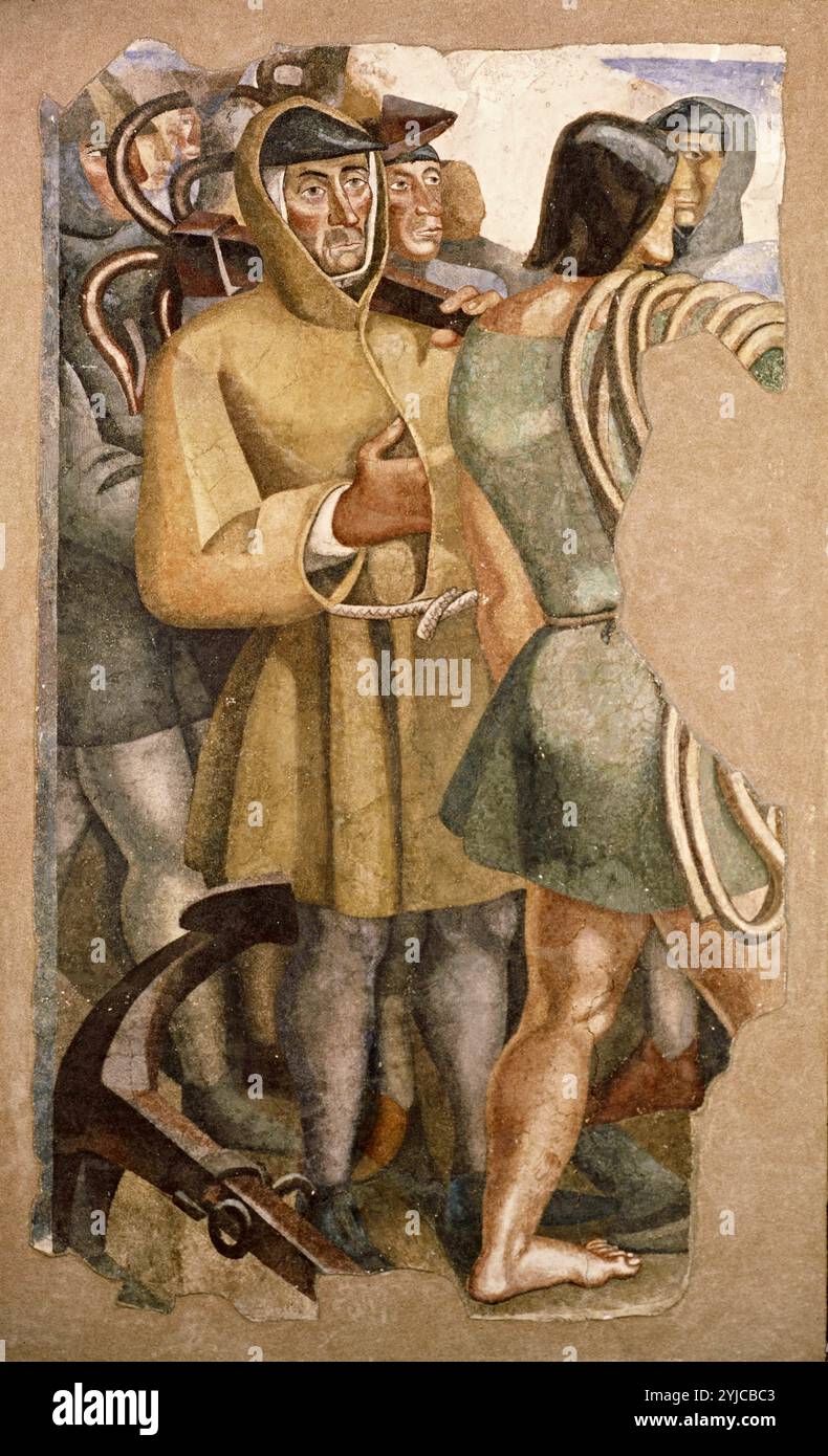Panel de la Rabida: El marinero del ancla. Museum: Museo Nacional ...