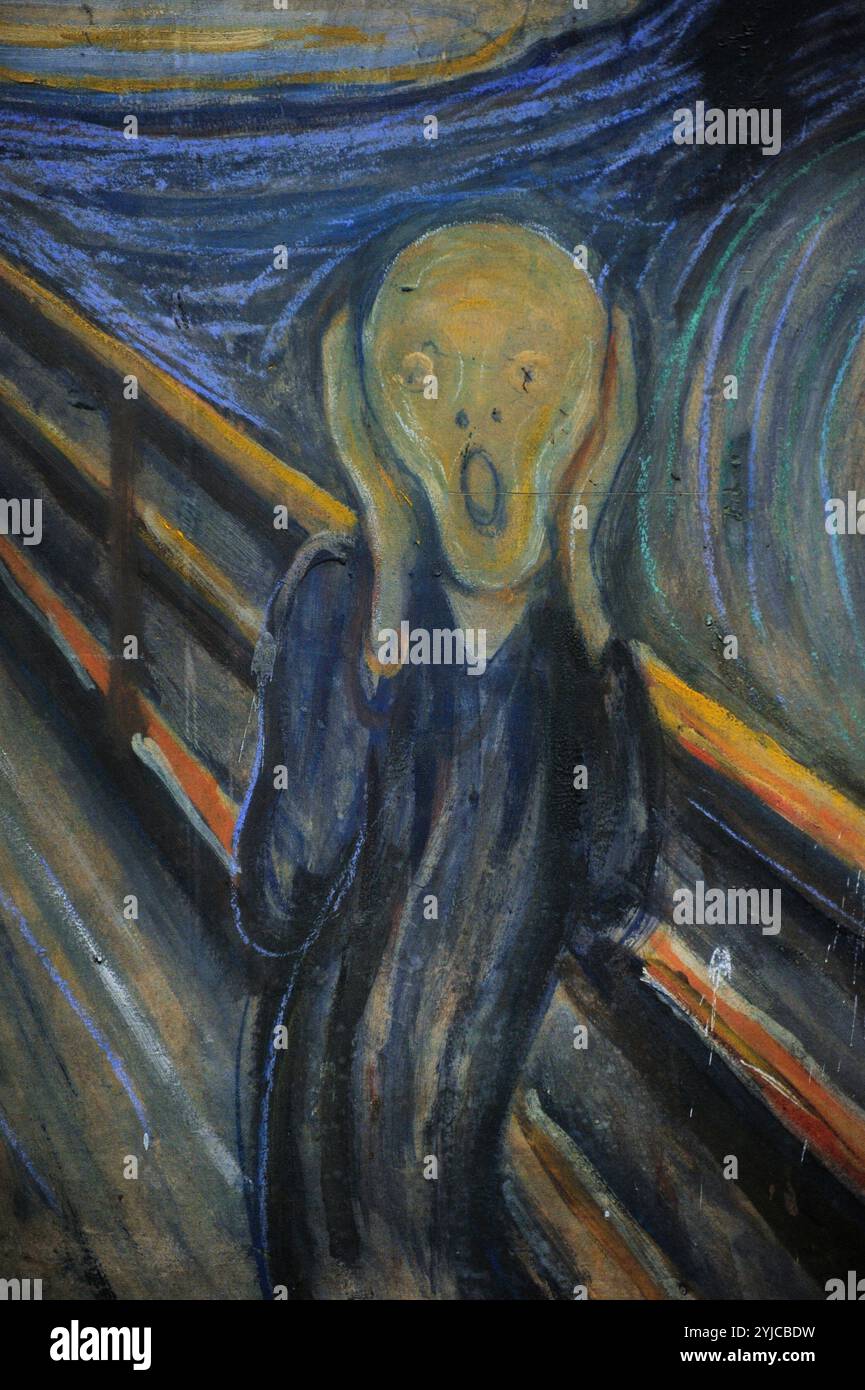 Edvard Munch (1863-1944). Norwegian painter. The Scream, 1893. Detail ...