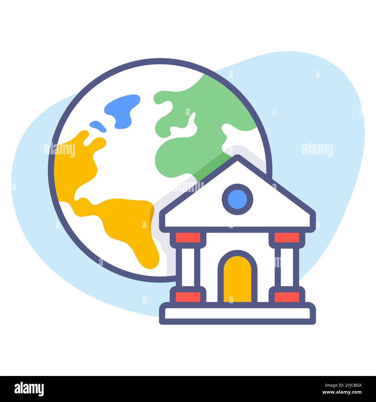 global banking Premium quality vector illustration concept. Flat line ...