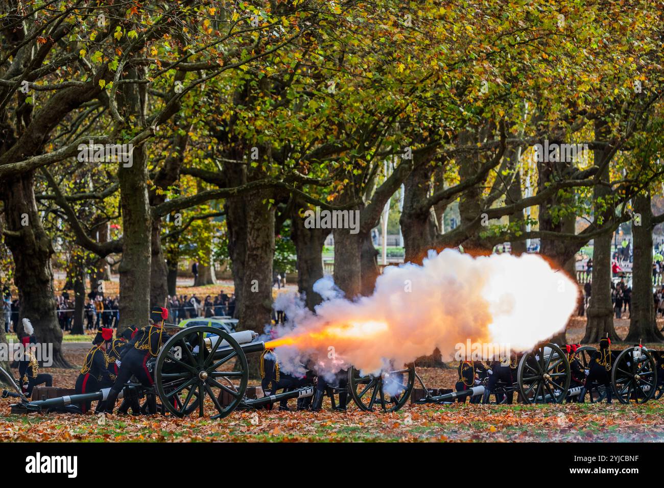 London, UK. 14th Nov, 2024. The guns fire their blank rounds - King's ...