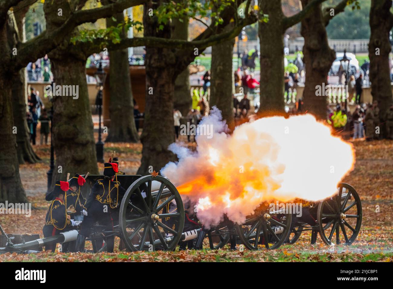 London, UK. 14th Nov, 2024. The guns fire their blank rounds - King's ...