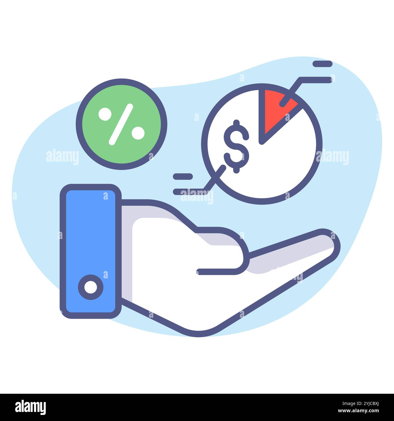 interest rate icon, graph with percent of interest rate. web design ...