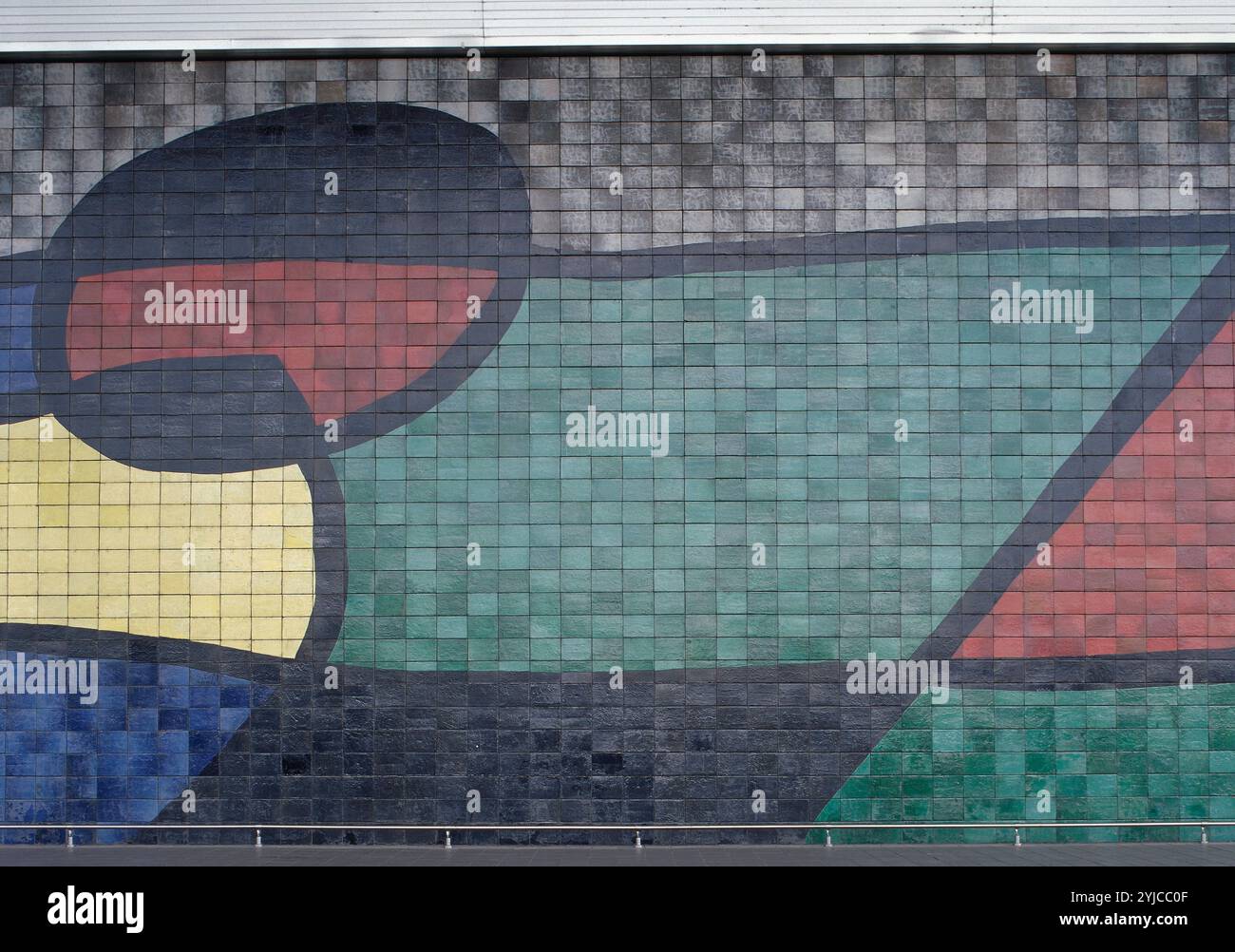 Joan Miro (1893-1983). Spanish artist. Airport Mural. Mosaic of ceramic ...