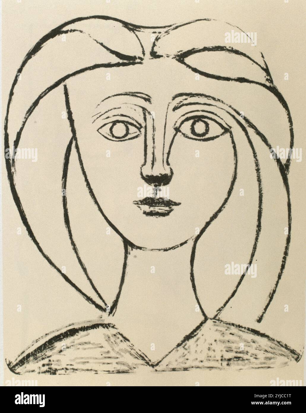 Pablo Ruiz Picasso (1881-1973). Spanish painter. Young Girl with Full ...