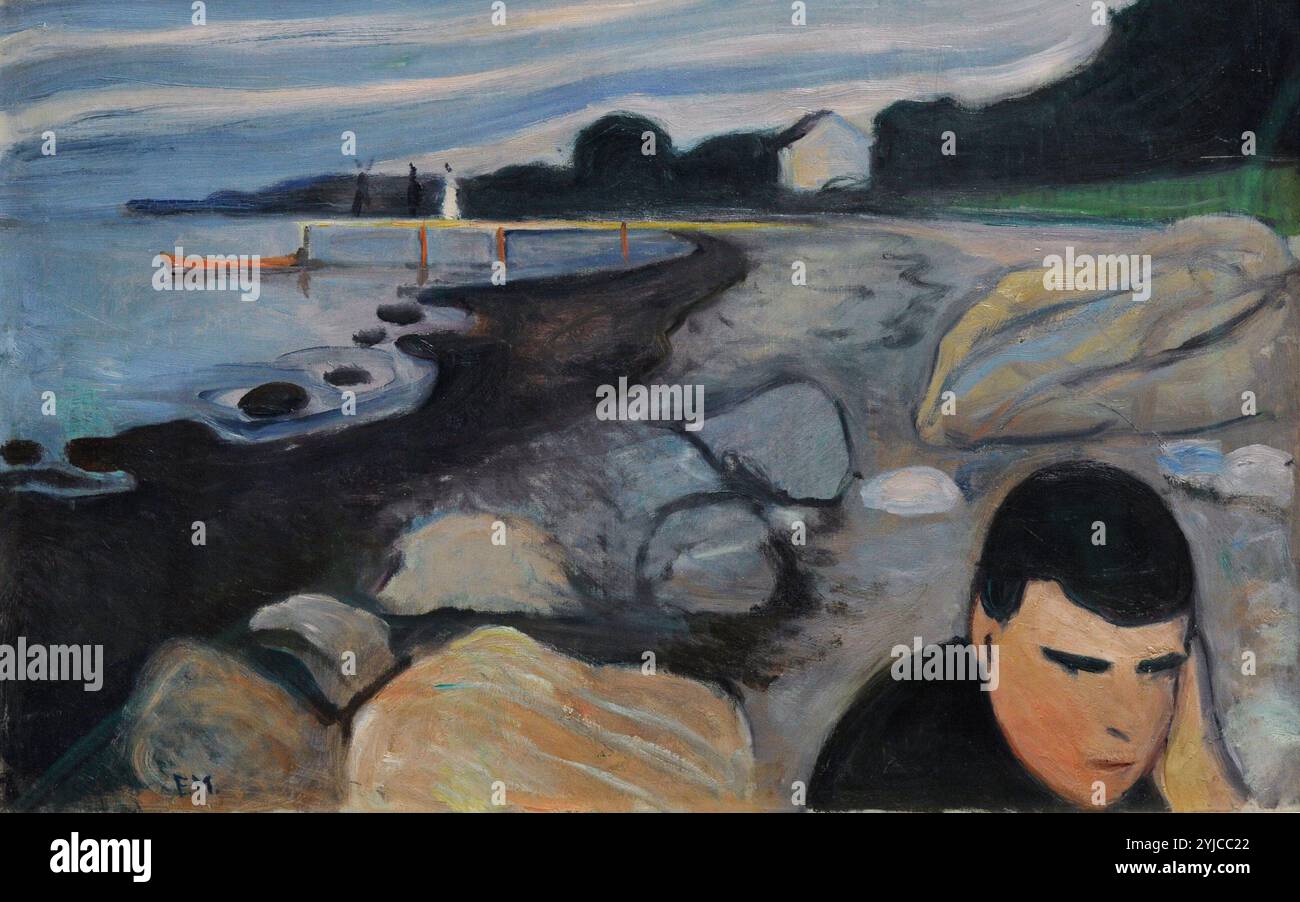 Edvard Munch (1863-1944). Norwegian painter. Melancholy, 1892. National ...
