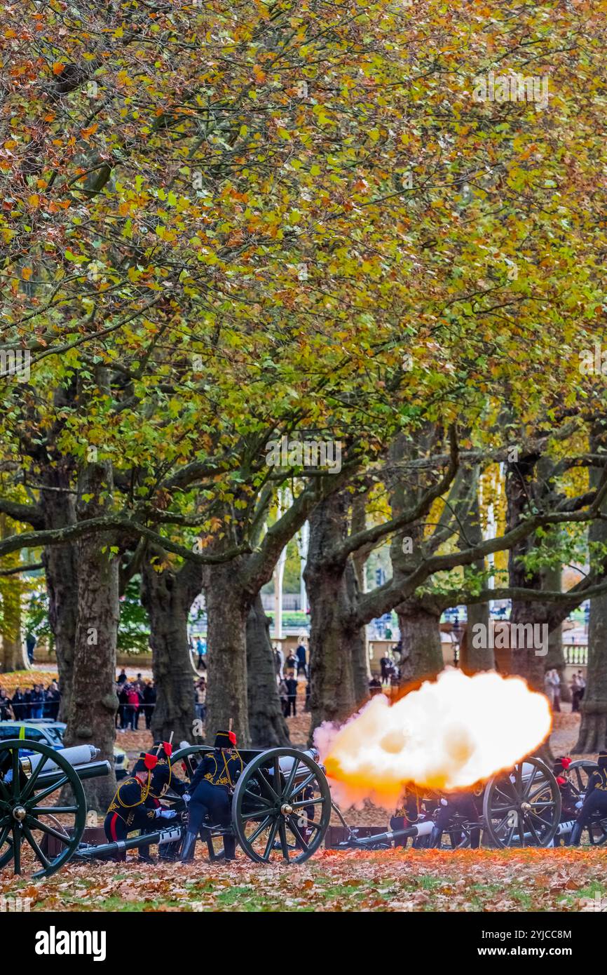 London, UK. 14th Nov, 2024. The guns fire their blank rounds - King's ...