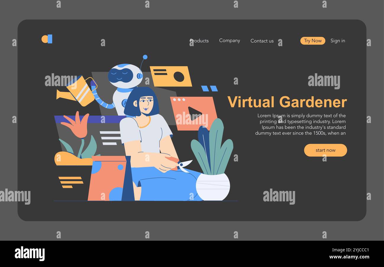 Woman against technology Stock Vector Images - Alamy