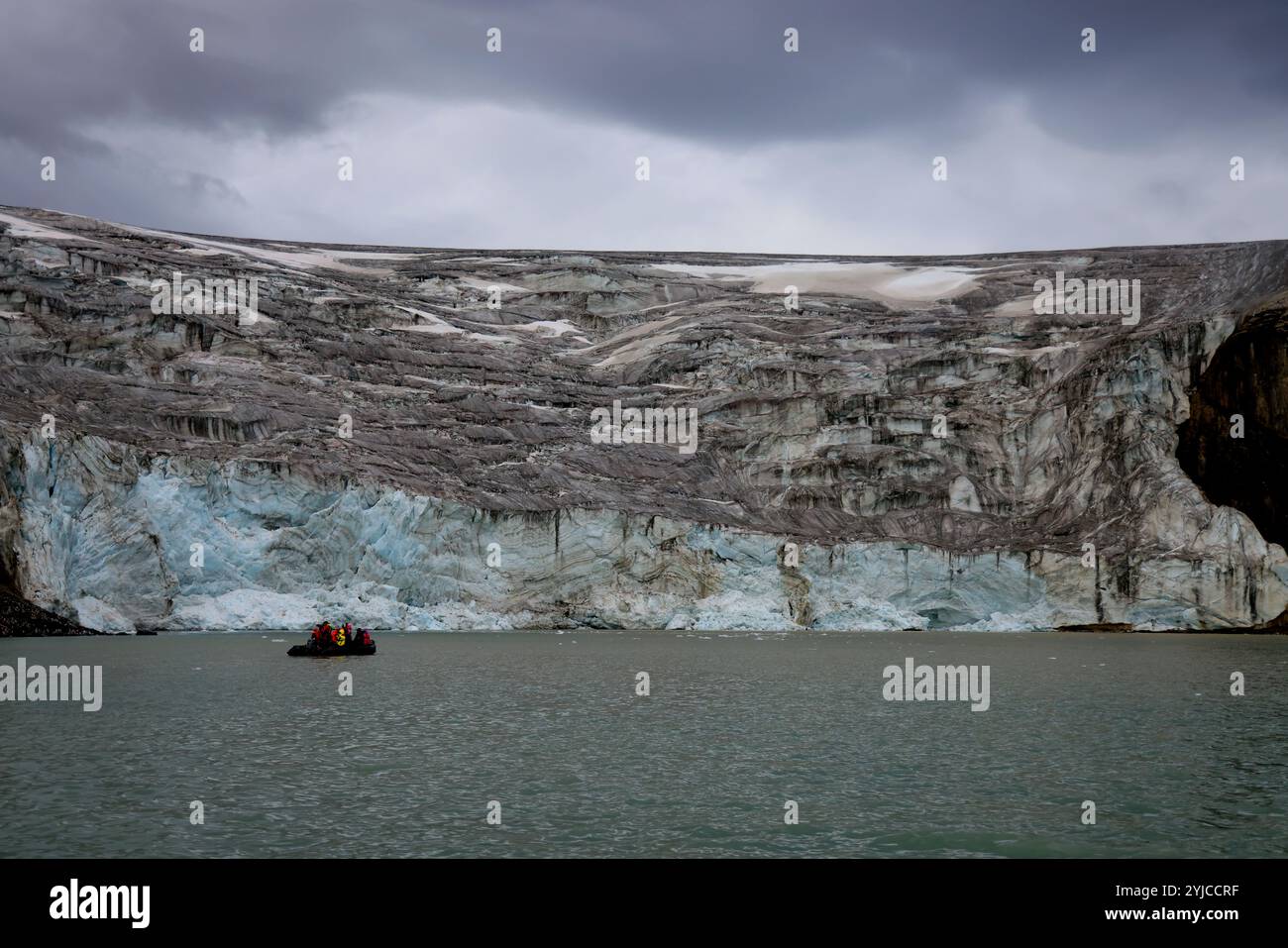 Beautiful Glacier near the Alkefjellet cliffs, Svalbard Stock Photo - Alamy