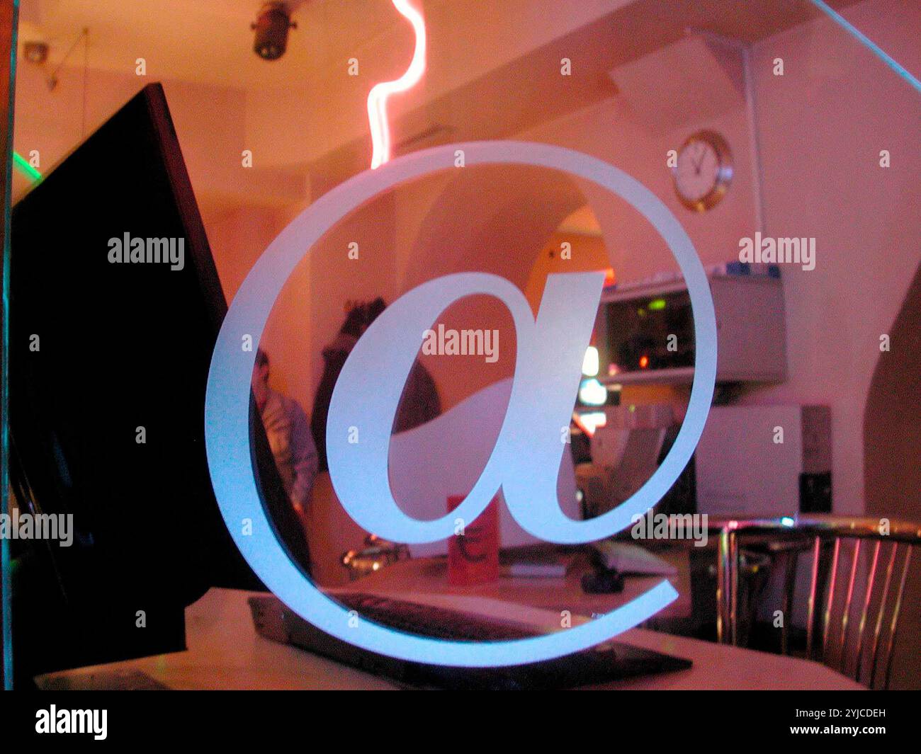 the at sign as symbol for internet usage and being online the at sign ...