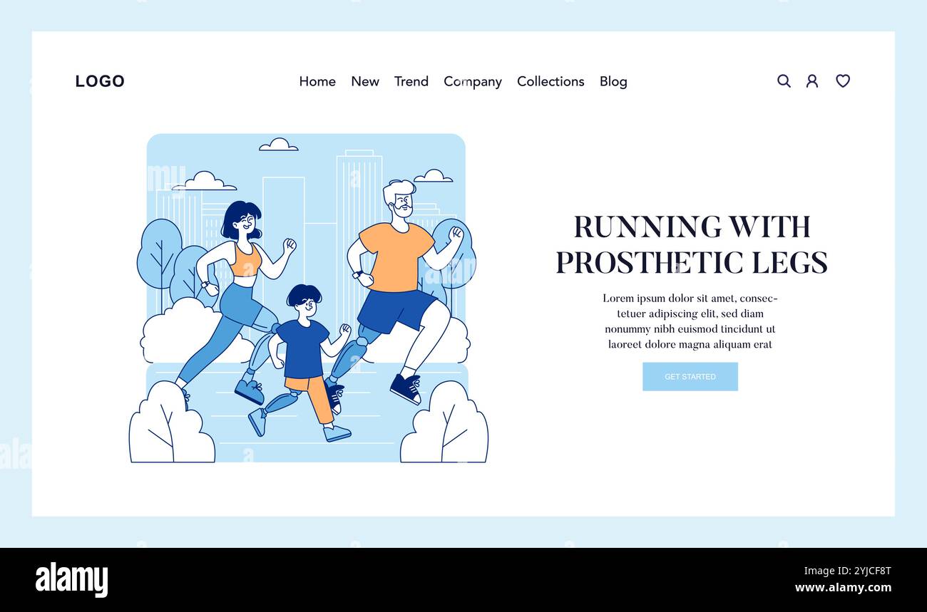 Inclusive running illustration. A diverse group of individuals with ...