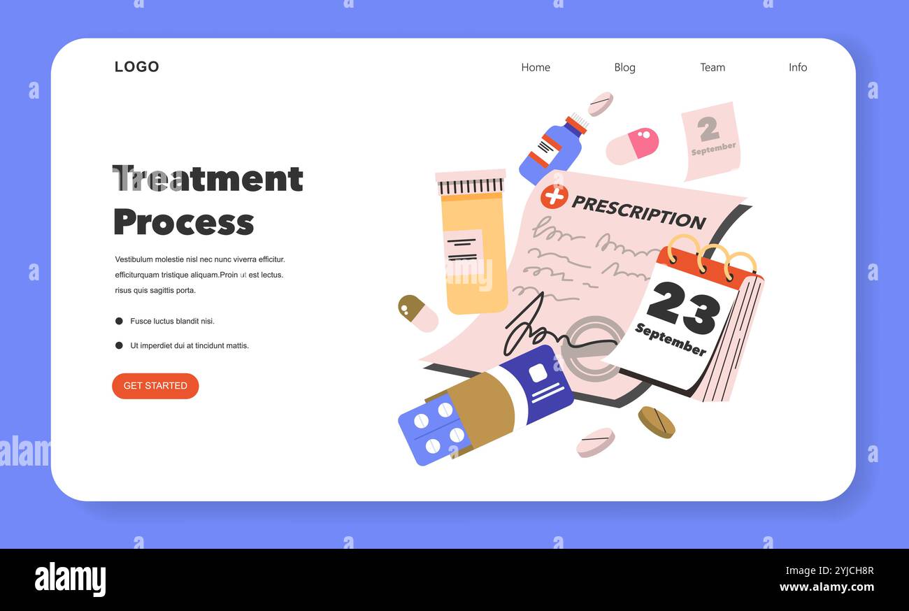 Healthcare concept. Medical treatment process with medications ...