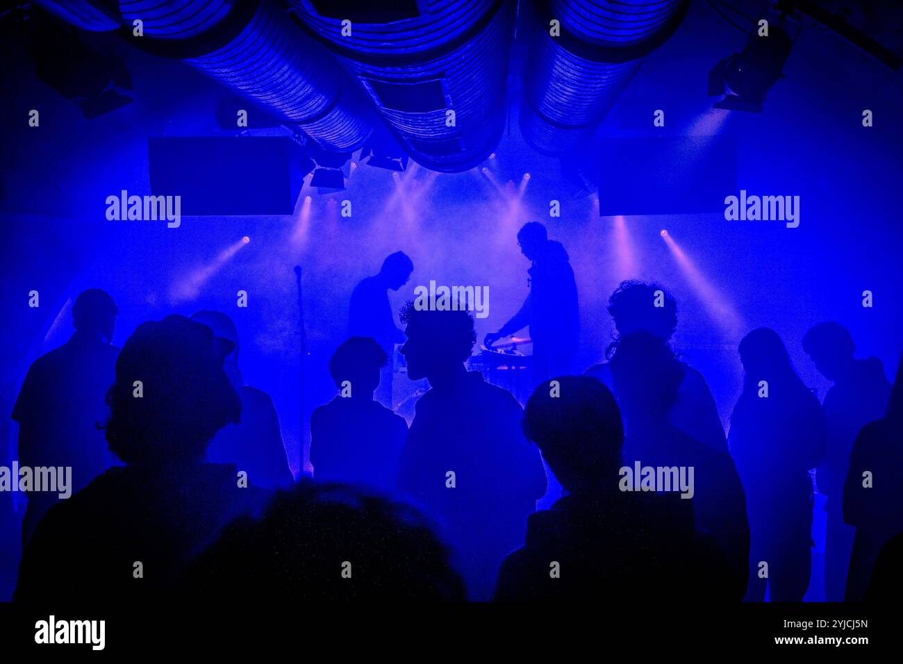 DJ and audience at a live concert Stock Photo - Alamy