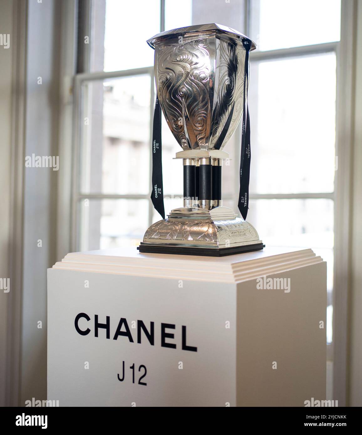 A view of the Women's Newton Trophy during The CHANEL J12 Boat Race ...