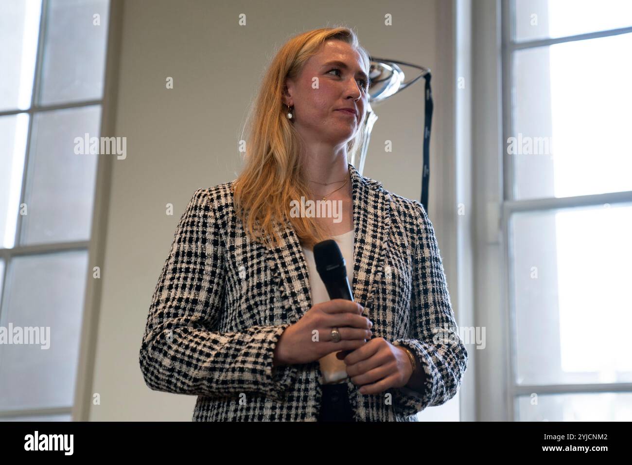 Olympic bronze medallist Heidi Long during The CHANEL J12 Boat Race ...