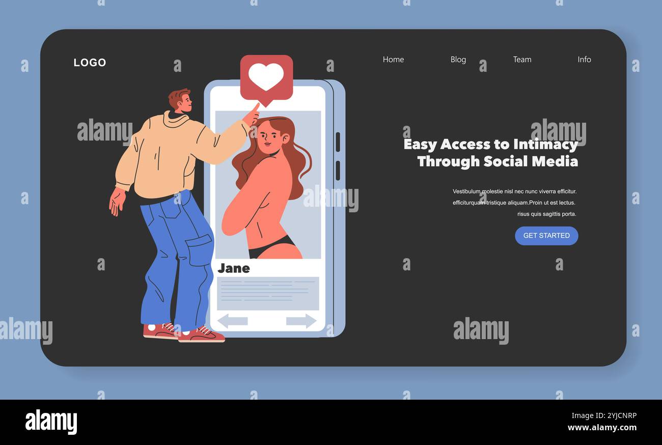 Infidelity concept illustration revealing how social media facilitates ...