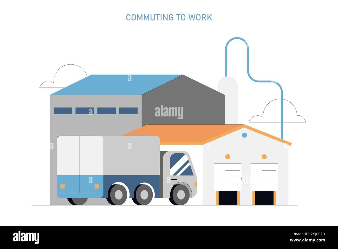 Delivery truck transporting goods Cut Out Stock Images & Pictures - Alamy