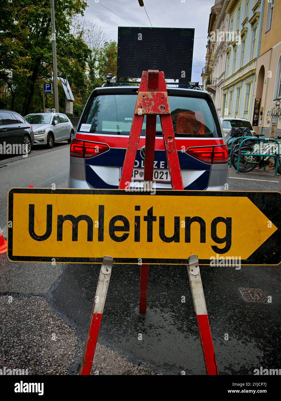 Direction sign with arrow showing the way in road traffic Direction ...
