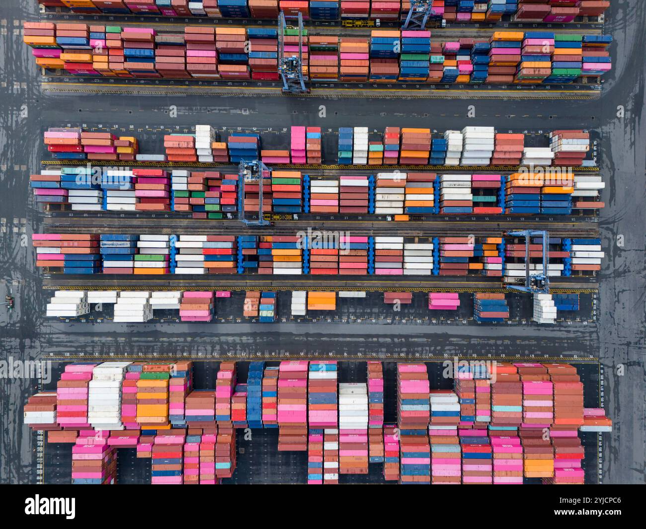 Containers in harbour of Vietnam Stock Photo - Alamy