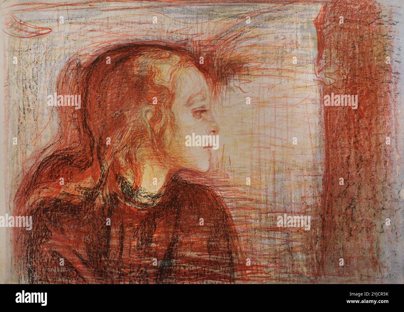 Edvard Munch (1863-1944). Norwegian painter. The Sick Child I, 1896 ...