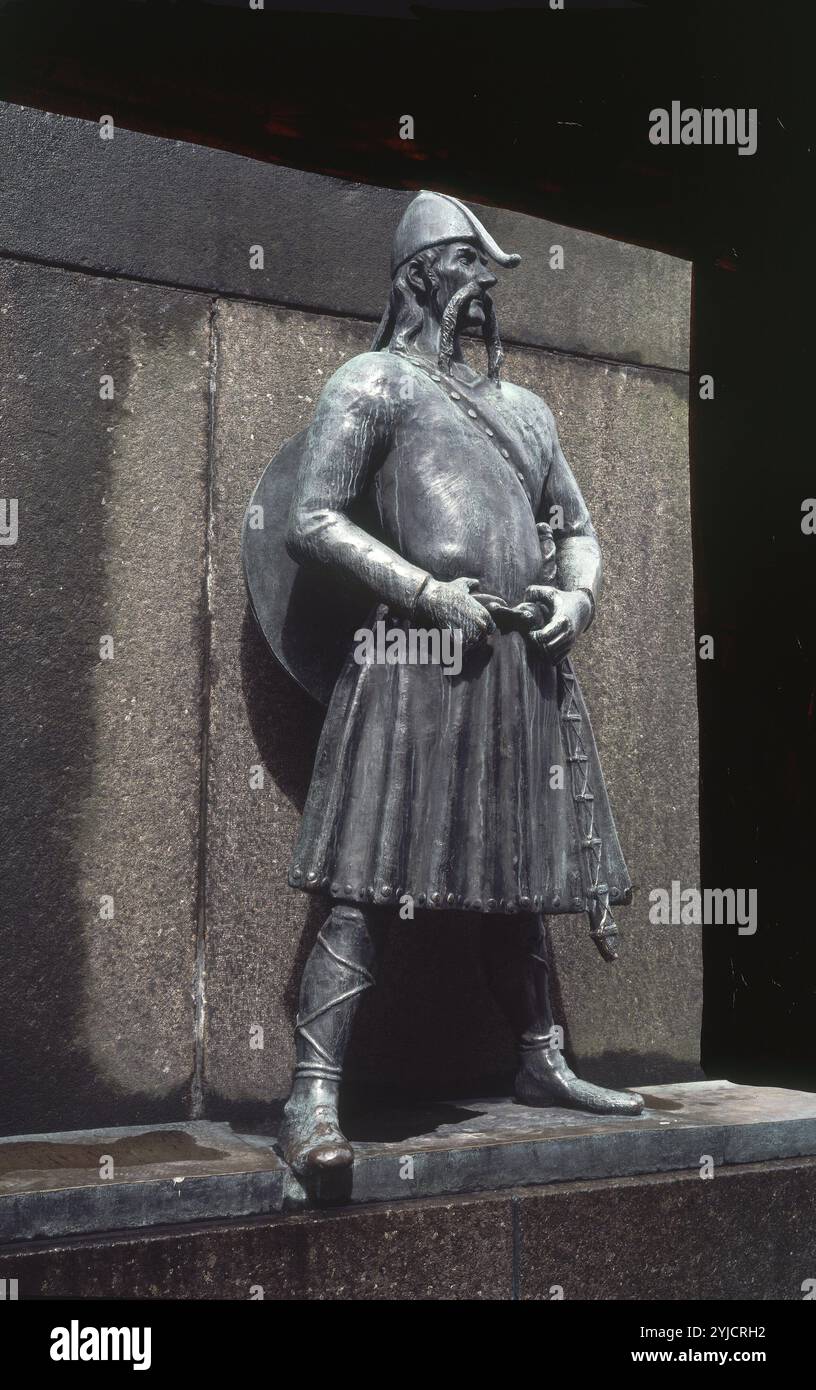 MONUMENTO A LOS VIKINGOS - 1950 DETALLE DE UNA DE LAS ESCULTURAS ...