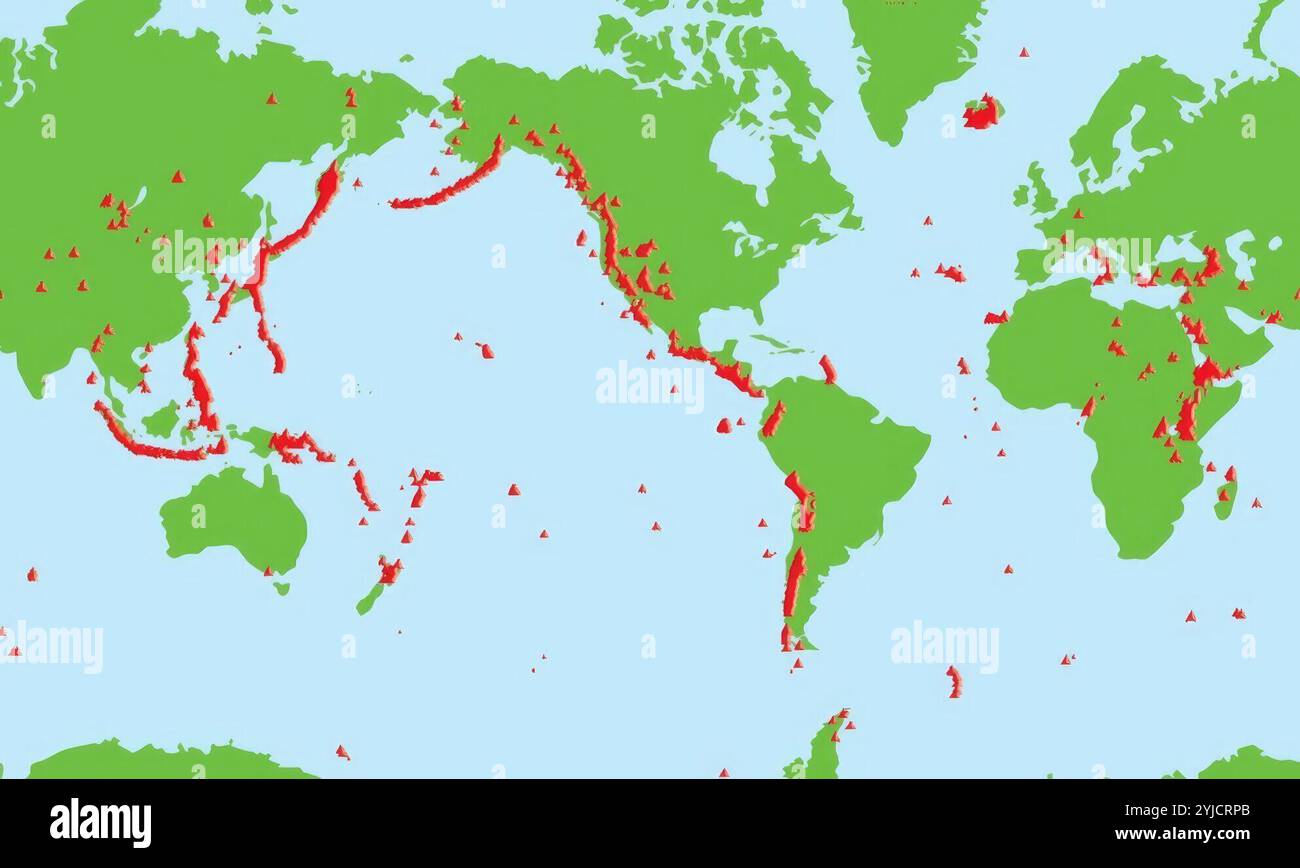 Distribution of volcanic areas Stock Photo - Alamy