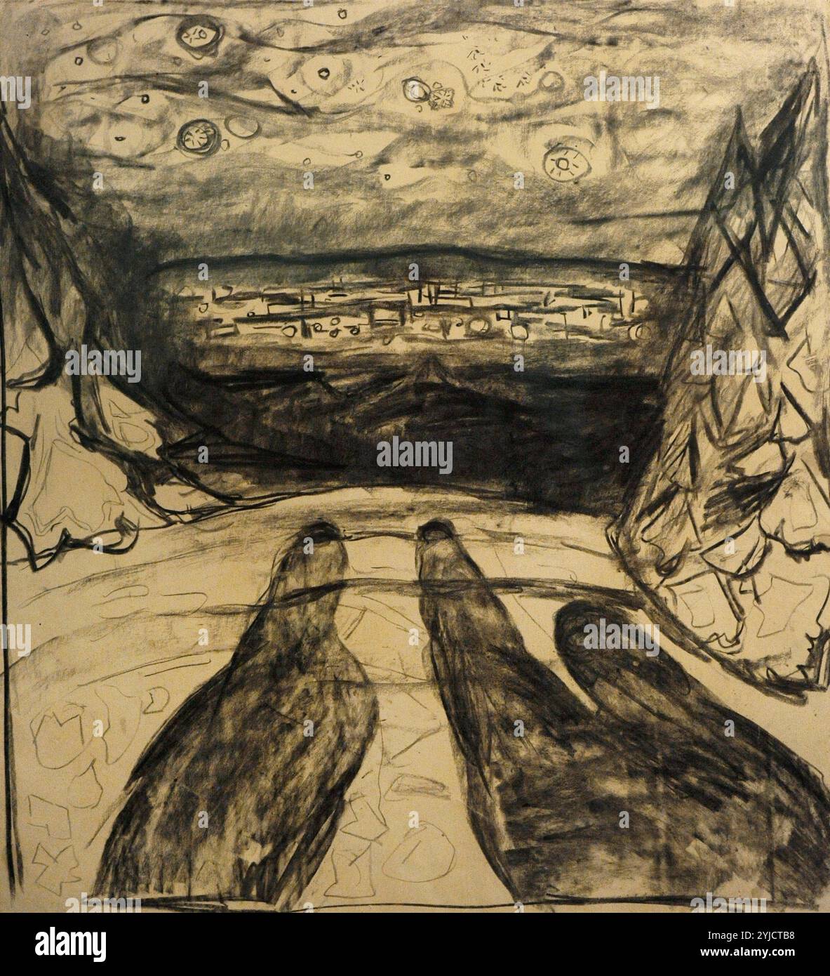 Star night night landscape munch hi-res stock photography and images ...