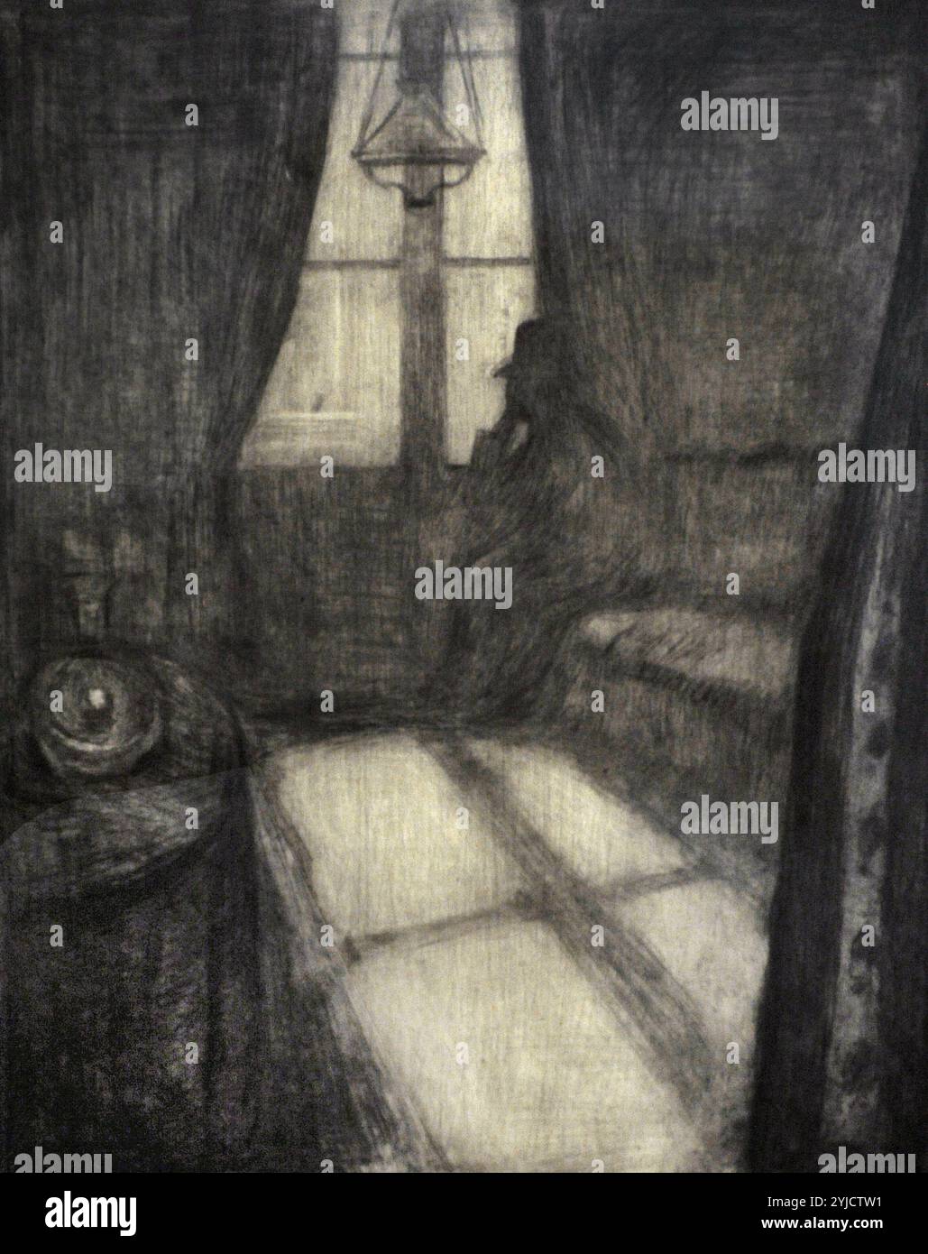 Edvard Munch (1863-1944). Norwegian painter. Moonlight. Night in Saint ...