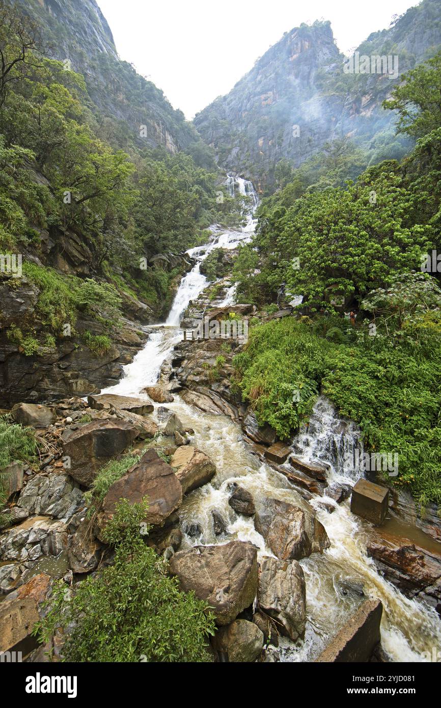 Rawana Waterfalls, Uva Province, Sri Lanka, Asia Stock Photo - Alamy