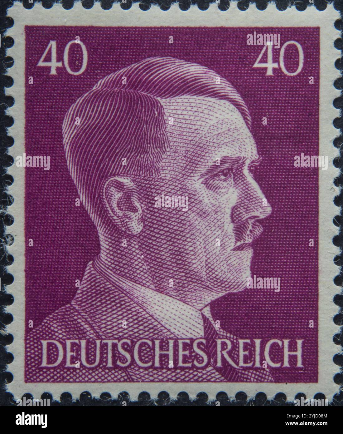Adolf Hitler, German politician, portrait on a German postage stamp ...