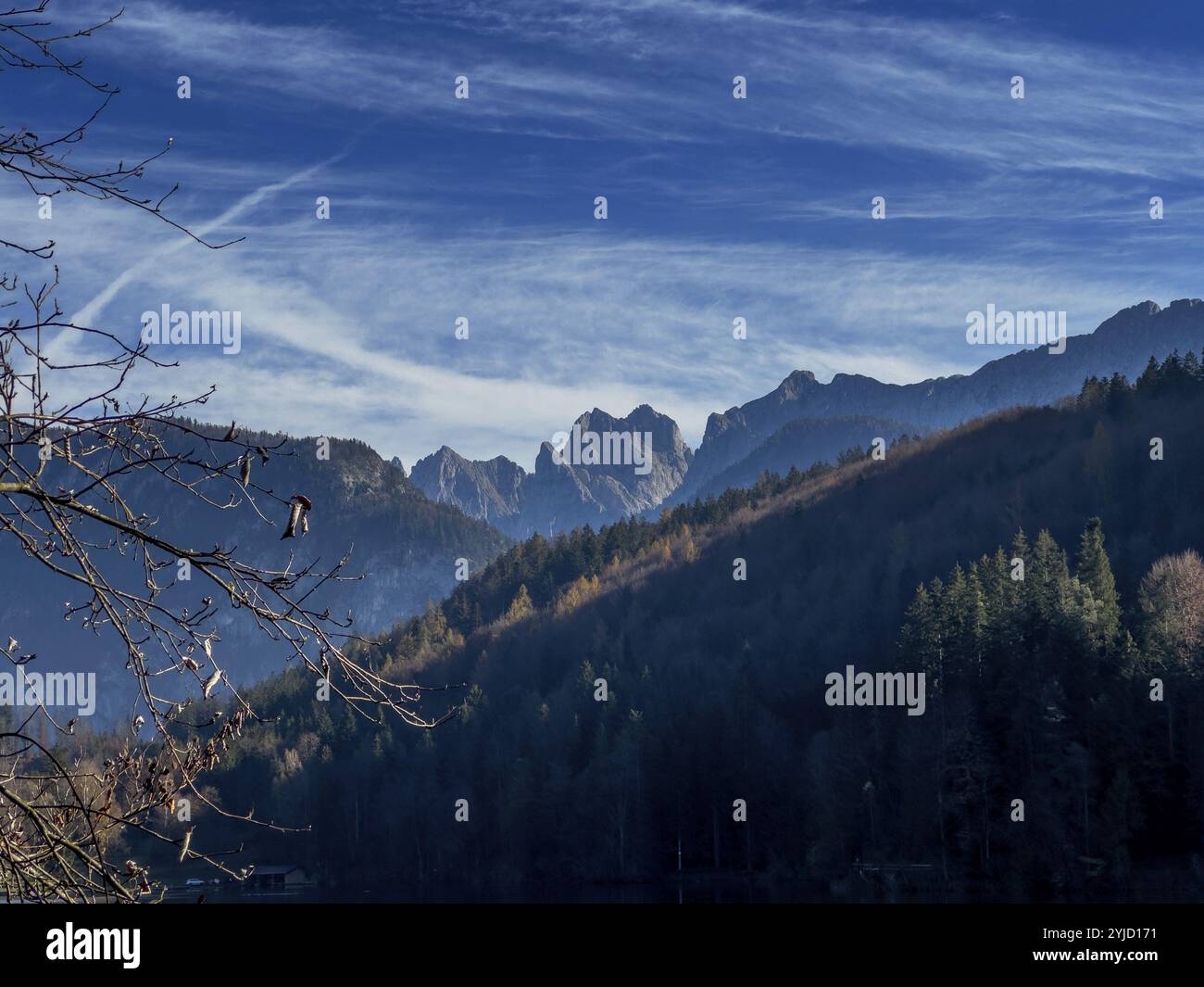 Tyrolean Alps, behind Wilder Kaiser, Tyrol, Austria, Europe Stock Photo ...