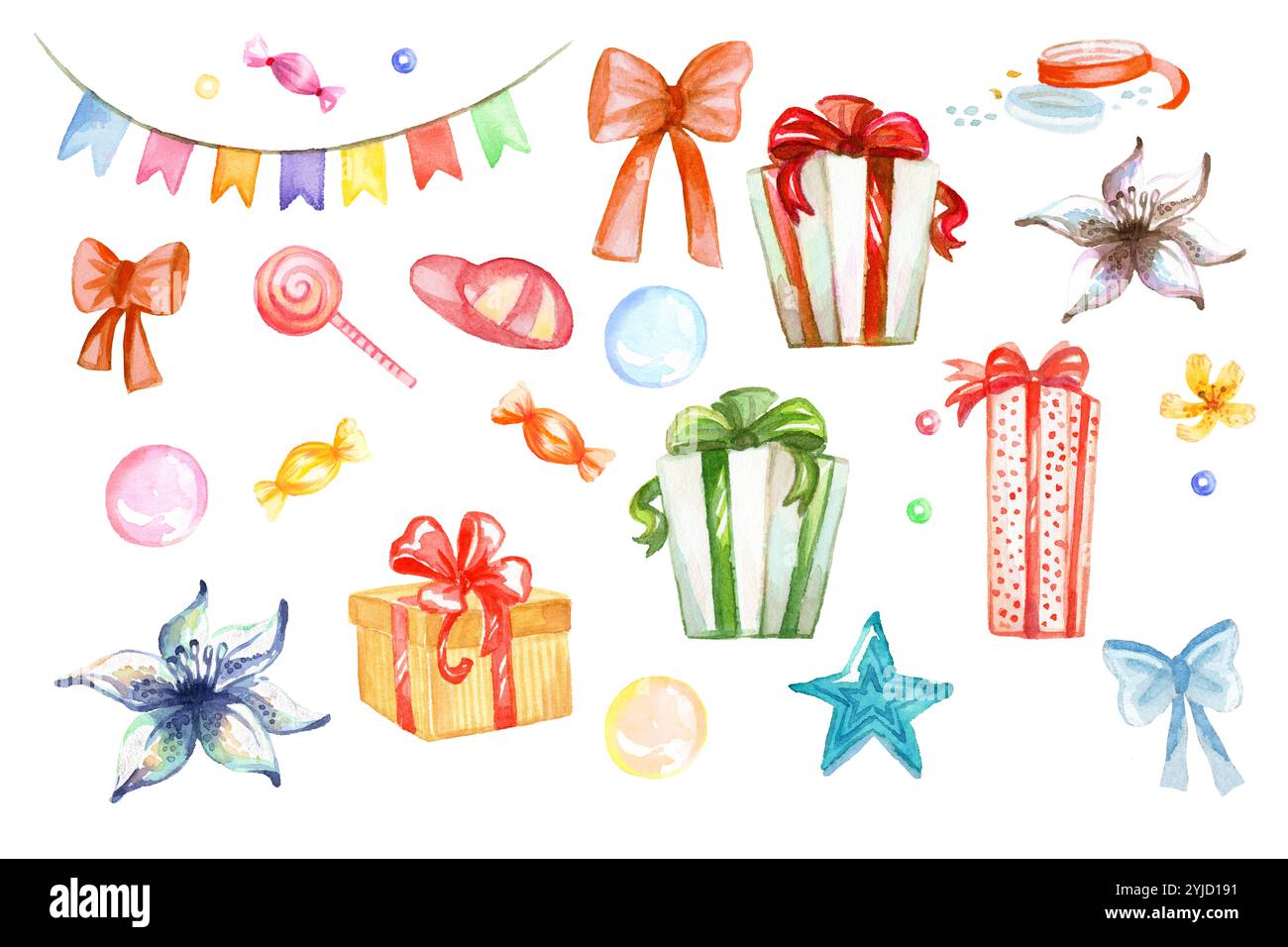 Birthday celebration elements sketch hi-res stock photography and ...