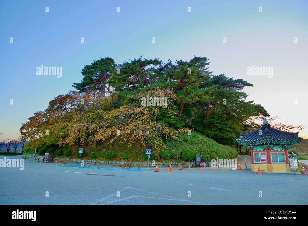 Gangneung, South Korea - November 3rd, 2024: A view of the hill where ...