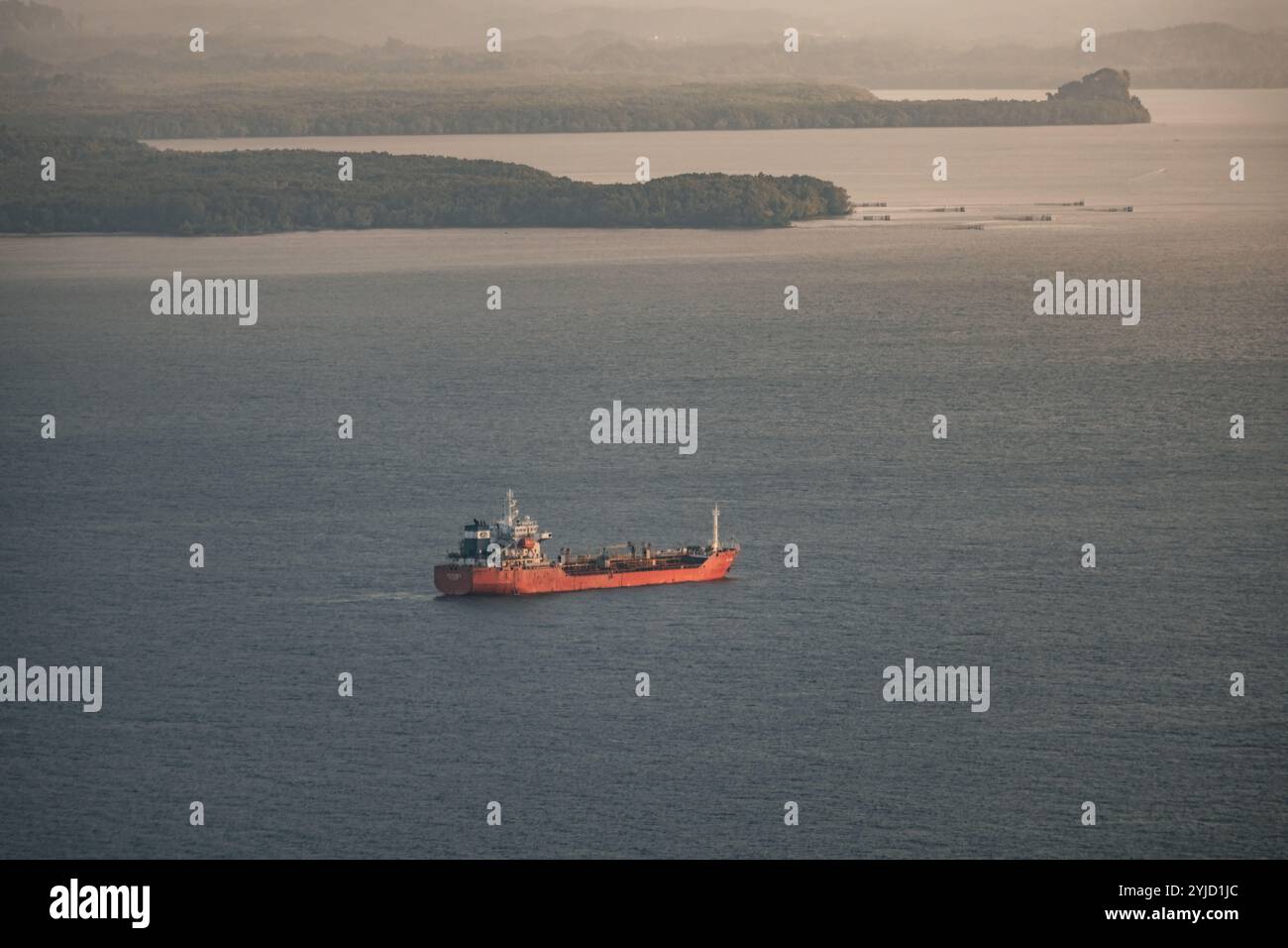 Cargo ship in the sea in Sandakan Sabah Borneo Malaysia Stock Photo - Alamy