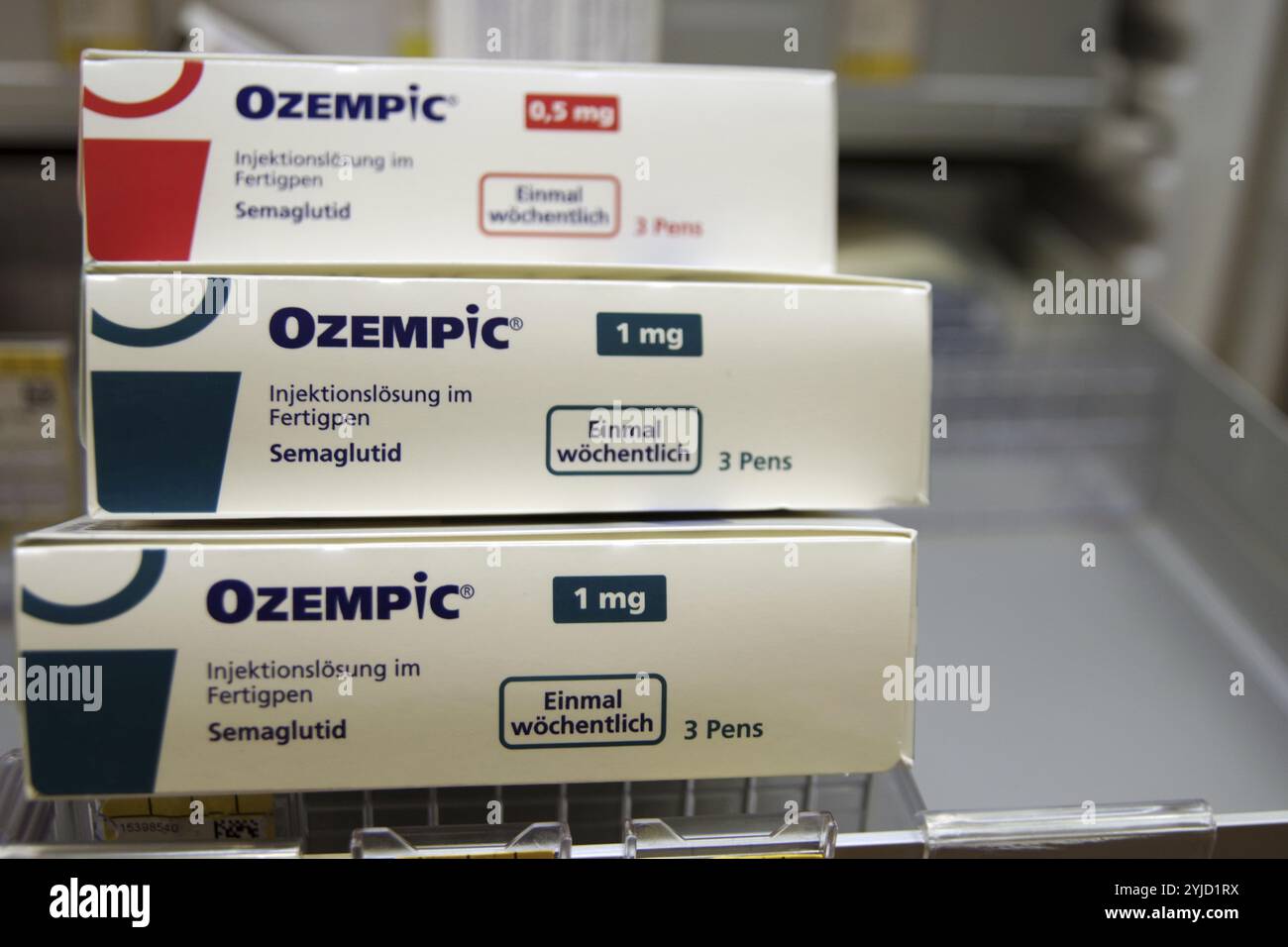 Ozempic, medication, diabetes 2, pharmacy, Germany, packs of Ozempic in ...