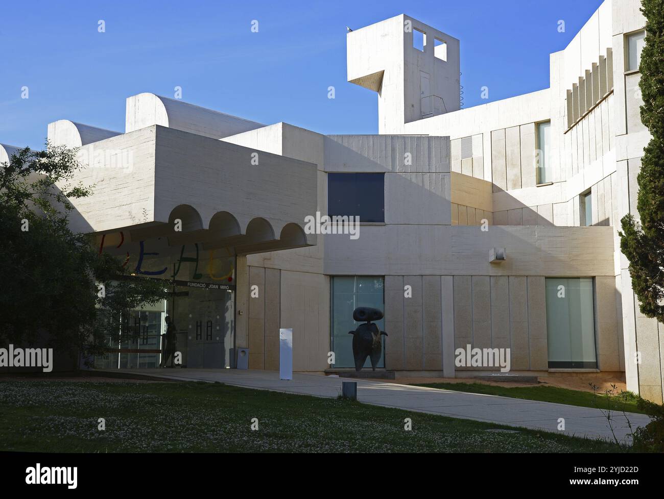 Joan Miro Founadion, the building from the outside Stock Photo - Alamy
