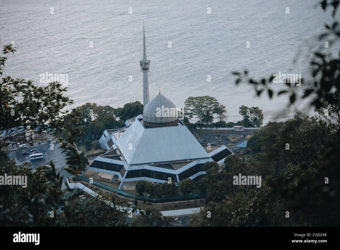 Sandakan District Mosque aerial view Sabah Malaysia Stock Photo - Alamy