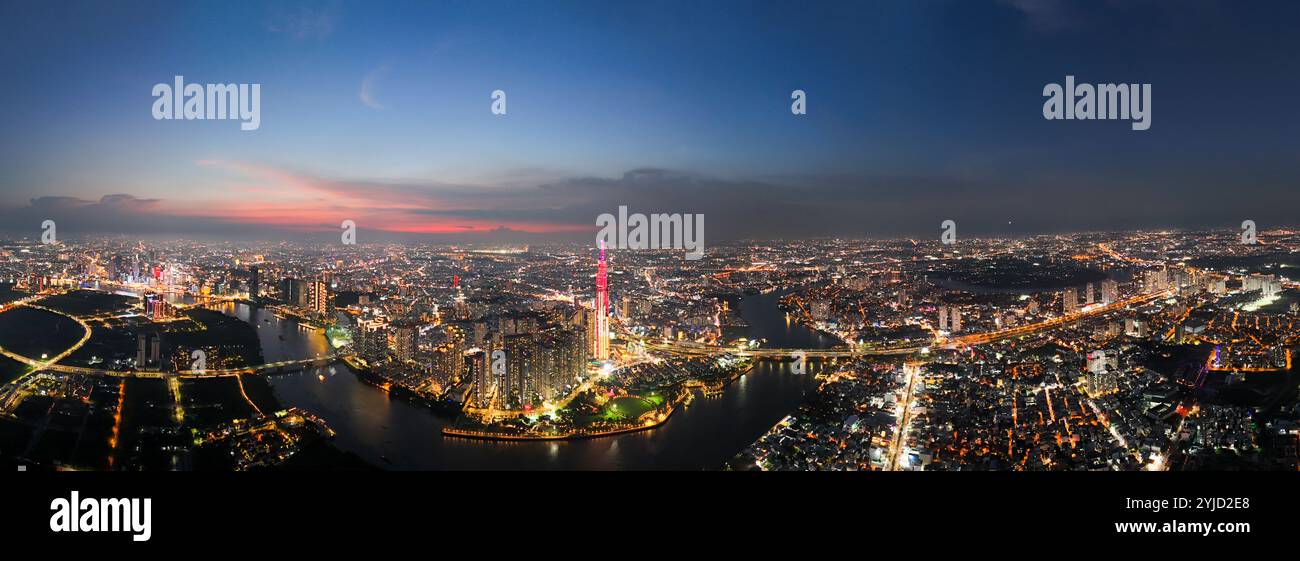 Panorama view of Saigon city Stock Photo - Alamy
