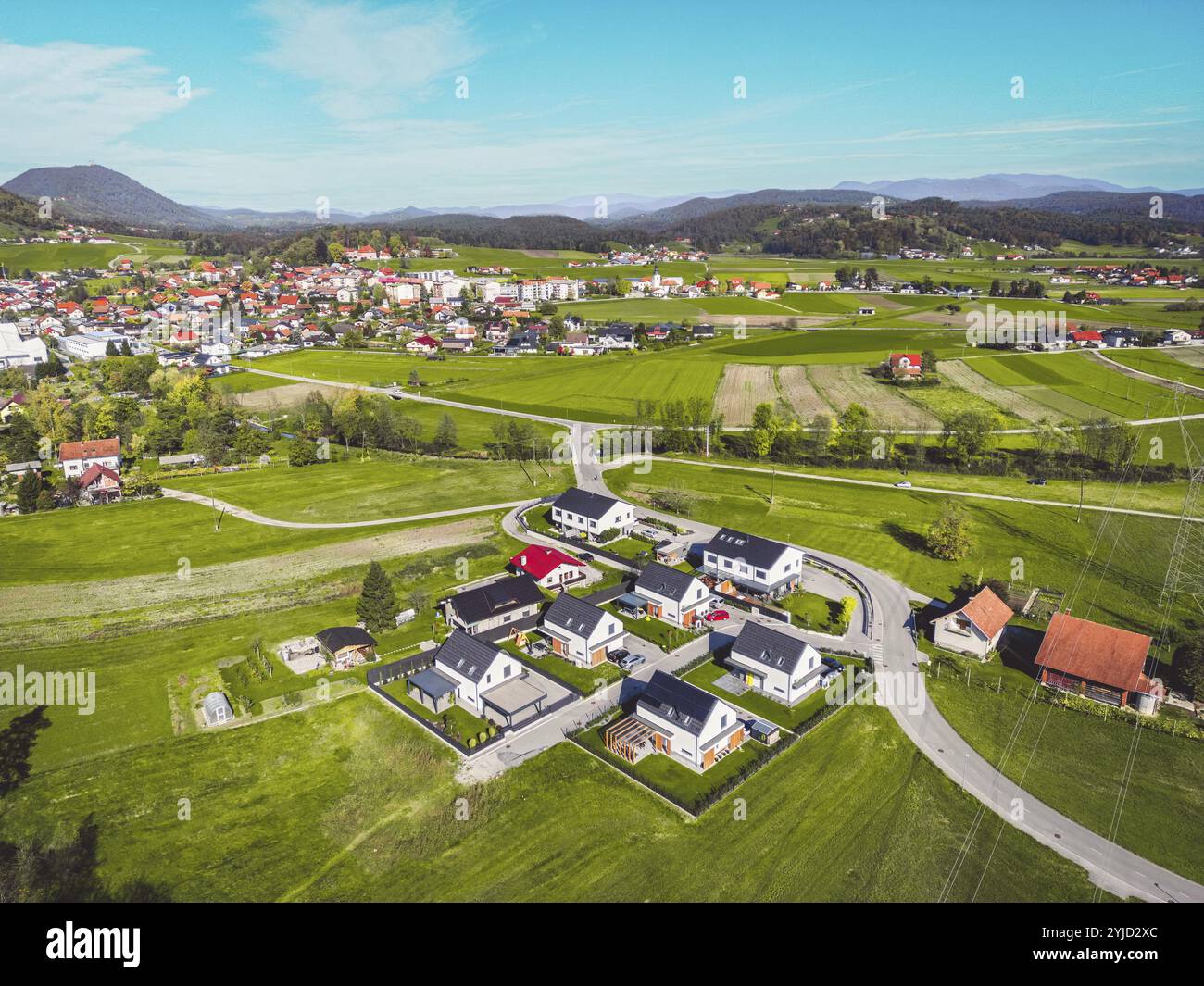High angle aerial over woods hi-res stock photography and images - Alamy