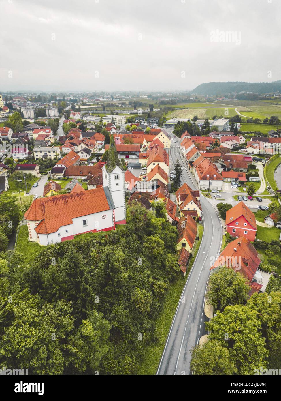 Rural small town overhead view hi-res stock photography and images - Alamy
