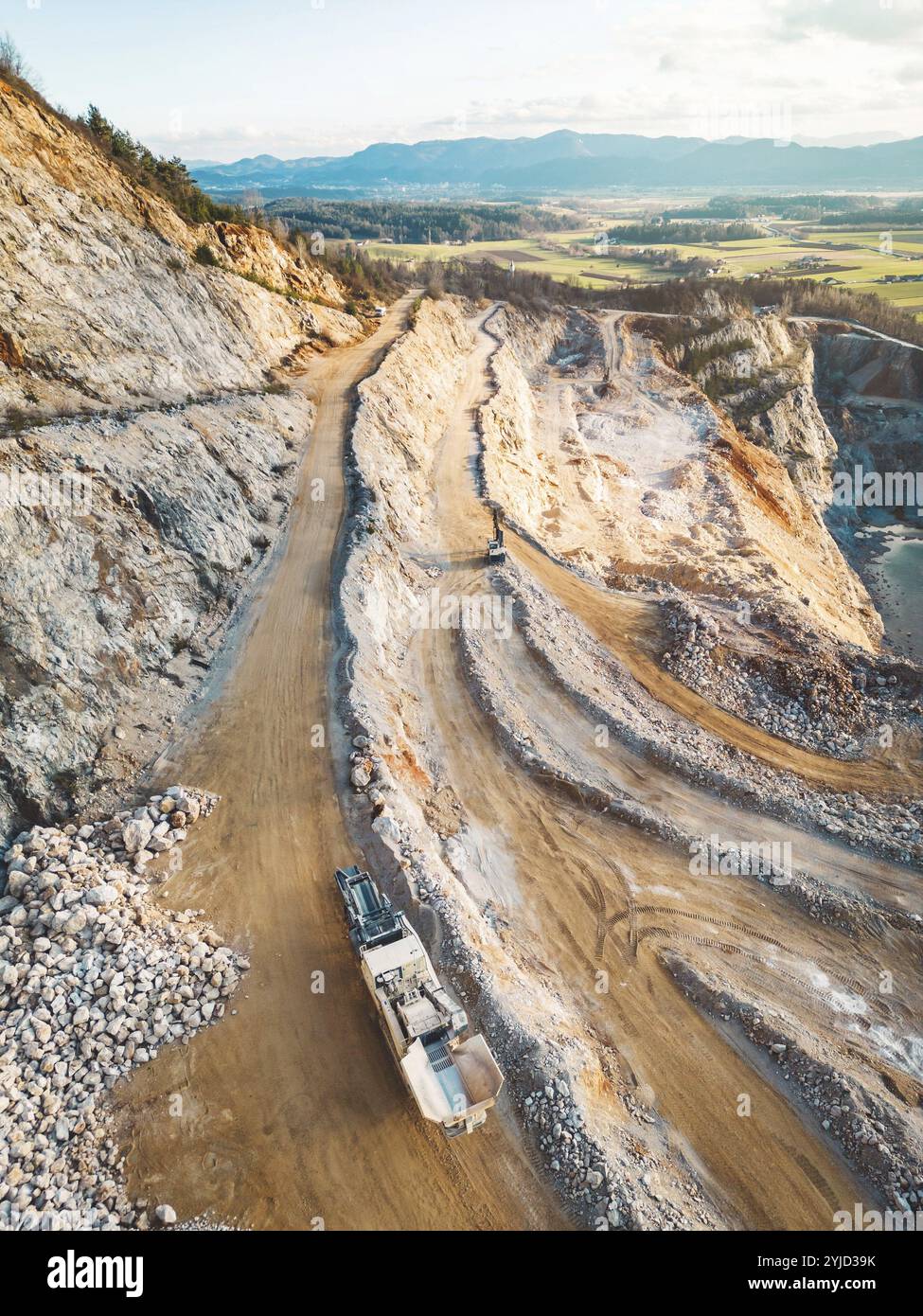 Vehicles working in quarry in hi-res stock photography and images - Alamy